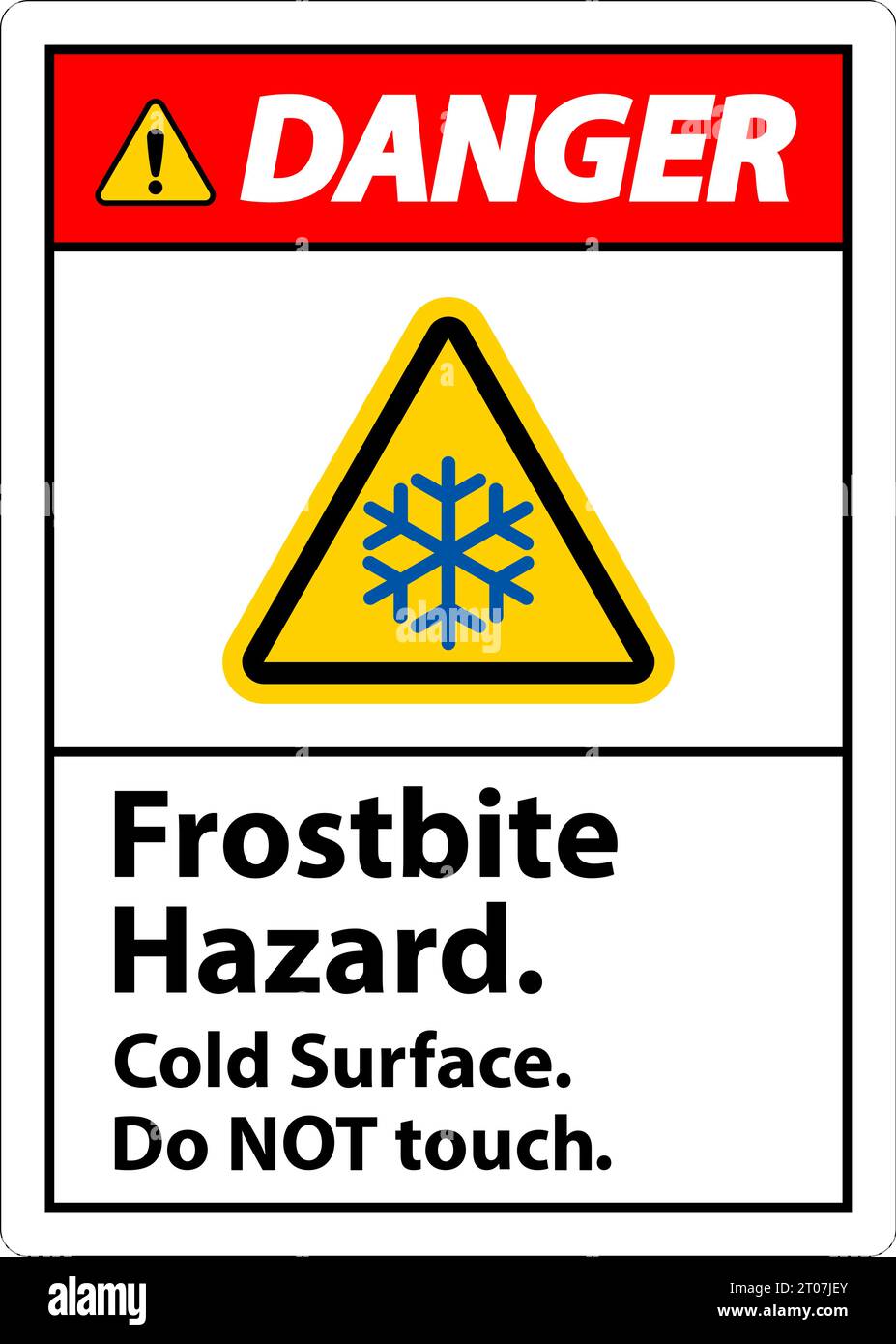 Danger Sign Frostbite Hazard, Do not Touch Cold Surface Stock Vector ...