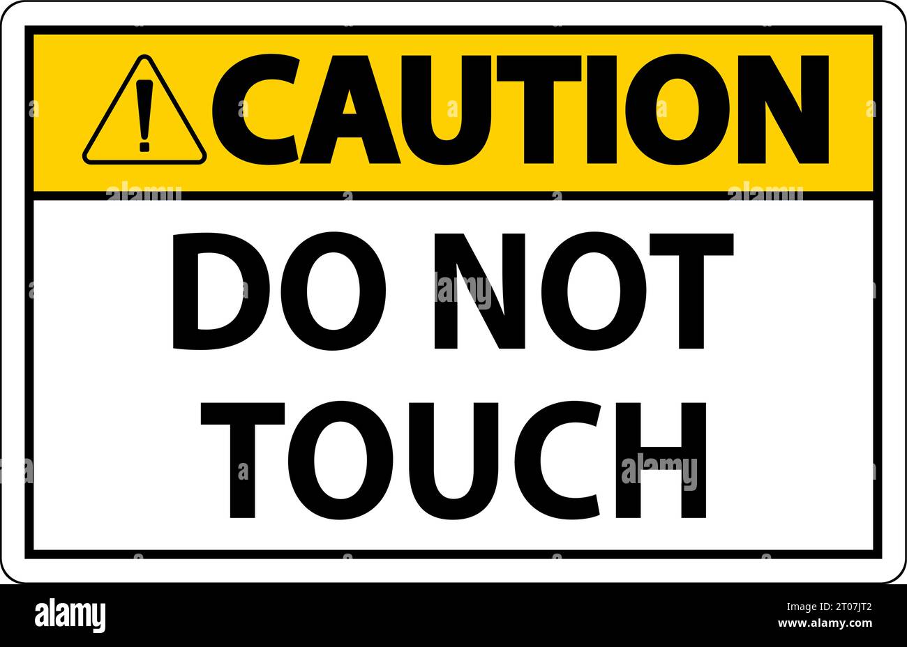 Caution round red sticker Stock Vector Images - Alamy