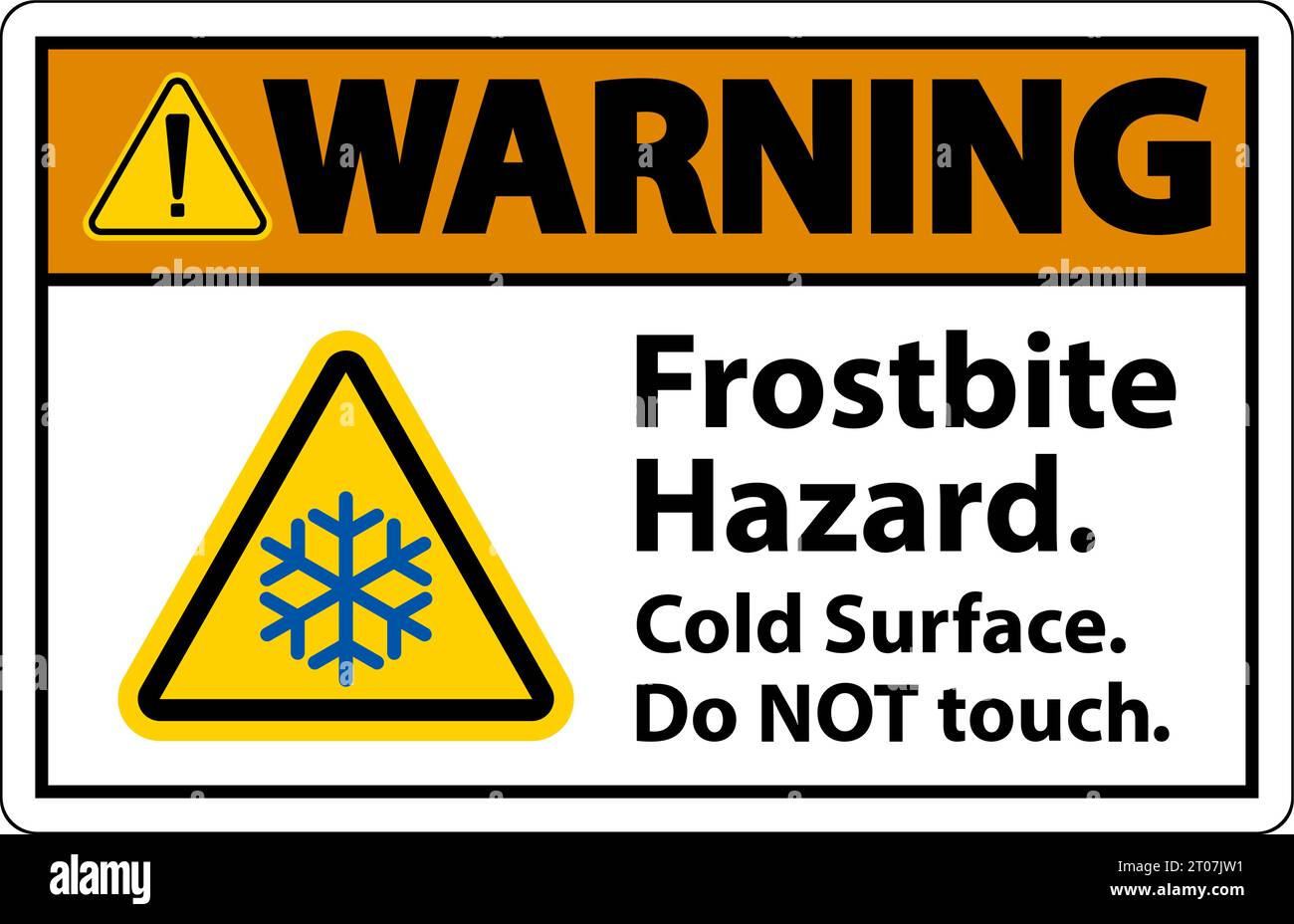 Warning Sign Frostbite Hazard, Do not Touch Cold Surface Stock Vector ...