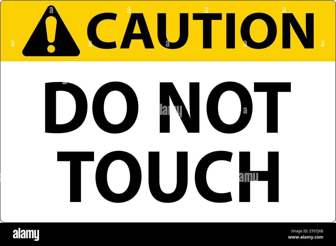 Caution Label Do Not Touch Stock Vector Image & Art - Alamy