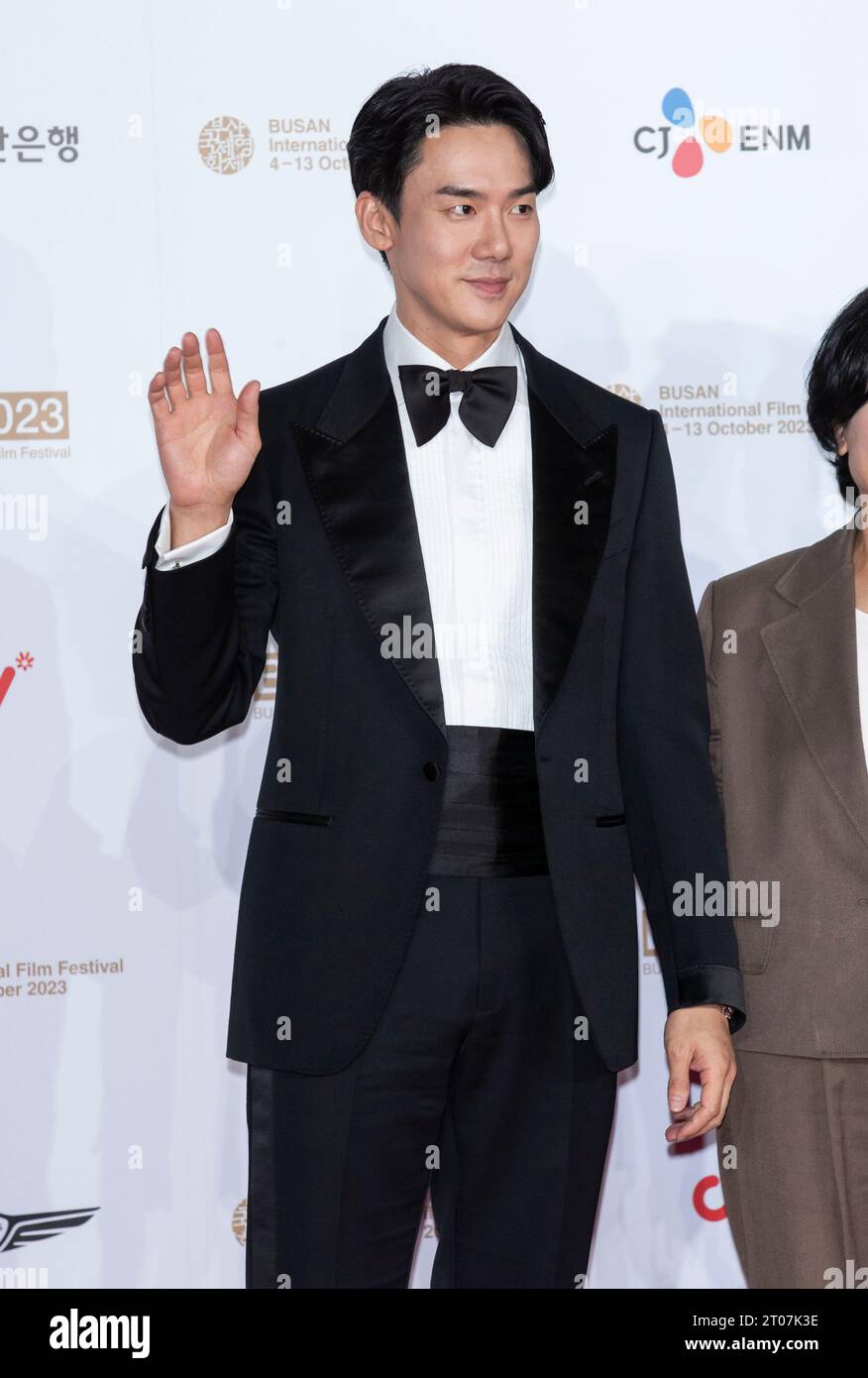 Busan, South Korea. 4th Oct, 2022. South Korean Yoo Yeon-seok, arrives ...