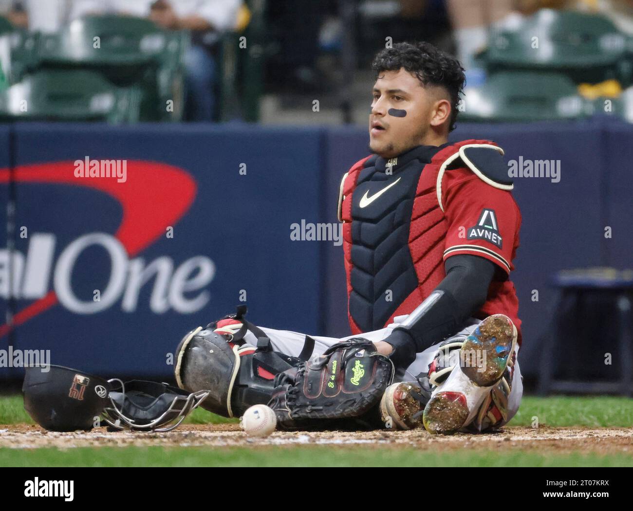 Milwaukee, United States. 04th Oct, 2023. Arizona Diamondbacks catcher ...