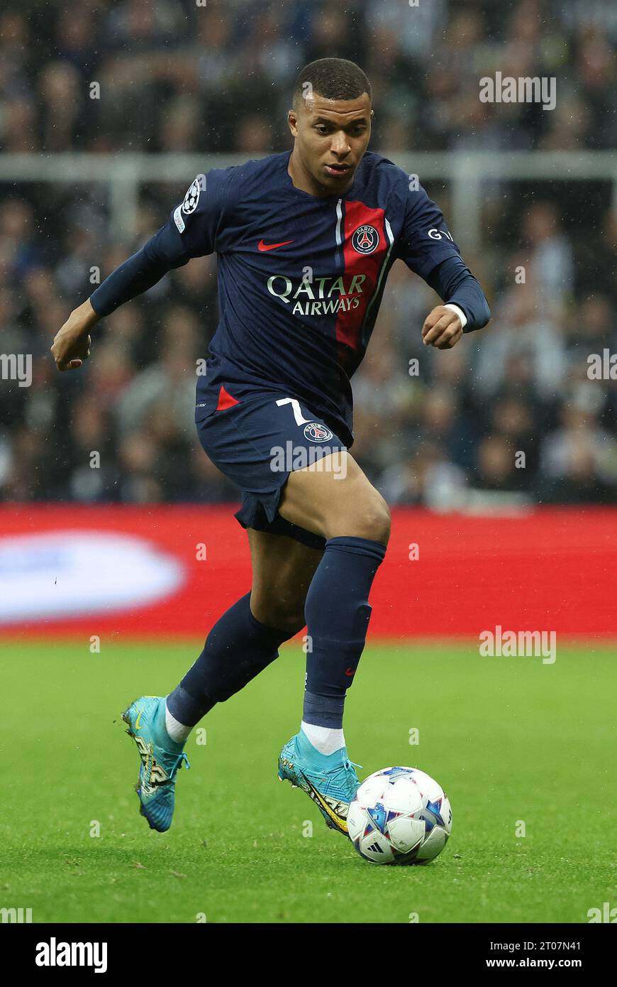 Newcastle Upon Tyne, UK. 4th Oct, 2023. Kylian Mbappe of Paris Saint ...