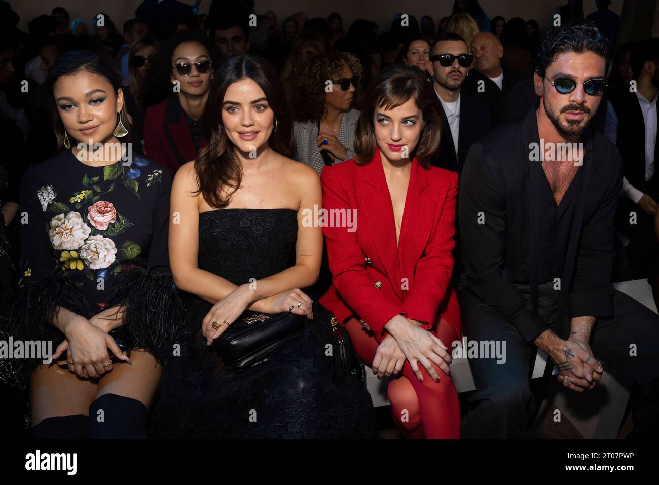 Madison Bailey, Lucy Hale, Beatrice Granno and Michele Morrone attend ...