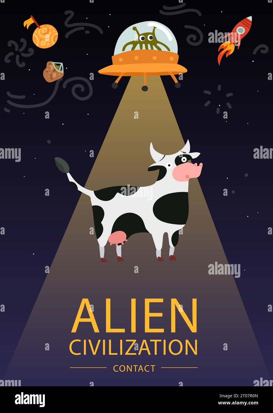 Cow alien Stock Vector Images - Alamy