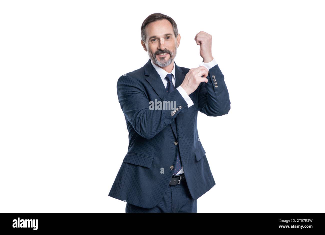 Business success man isolated on white. Successful partnership ...