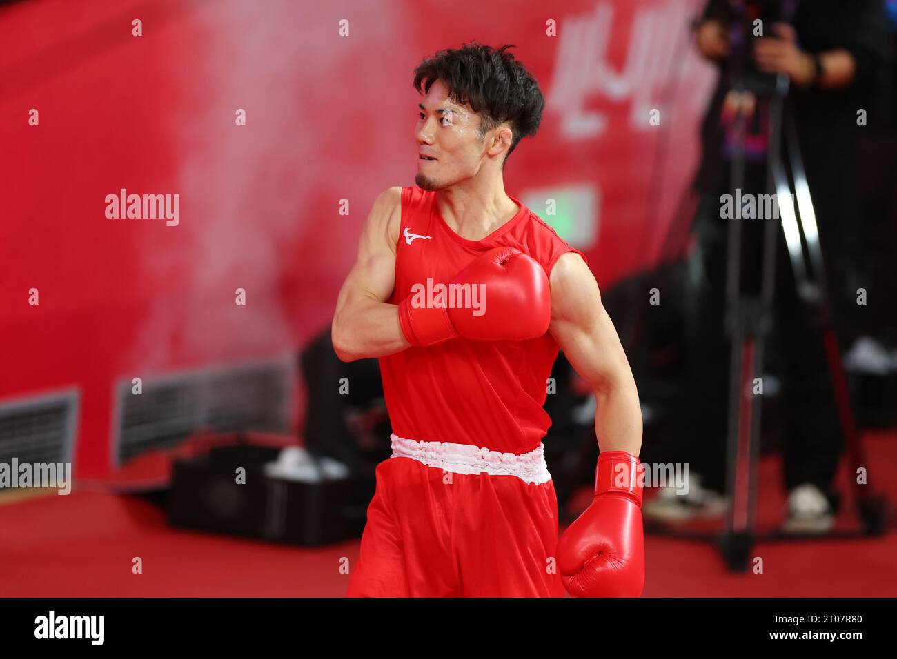 Hangzhou, China. 4th Oct, 2023. Shudai Harada (JPN) Boxing : Men's ...