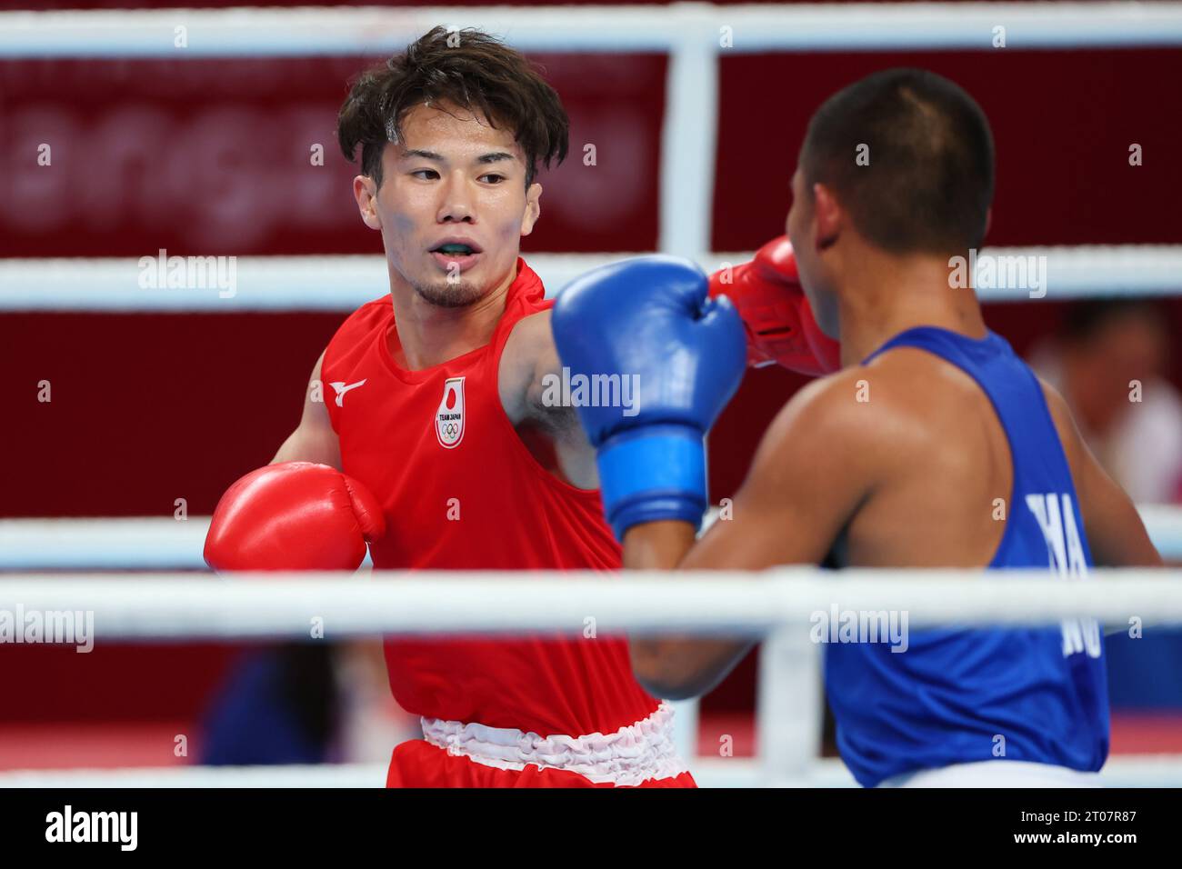 Hangzhou, China. 4th Oct, 2023. (L to R) Shudai Harada (JPN), Juntrong ...
