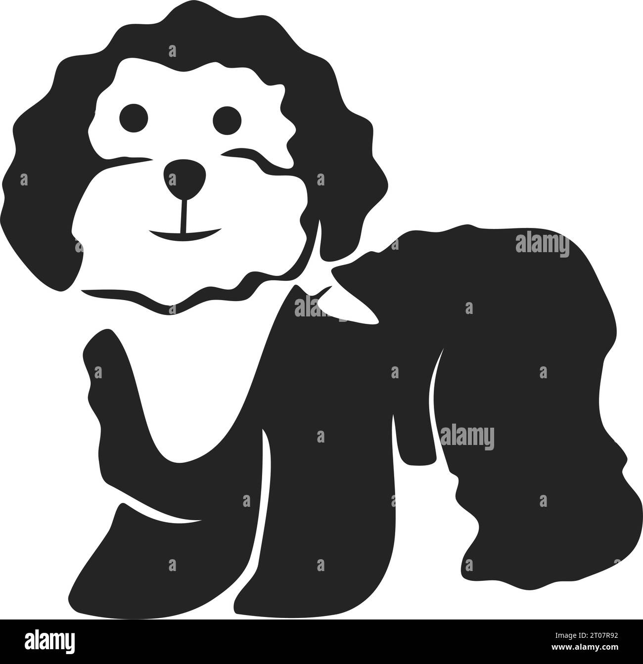 poodle dog logo template Isolated. Brand Identity. Icon Abstract Vector ...