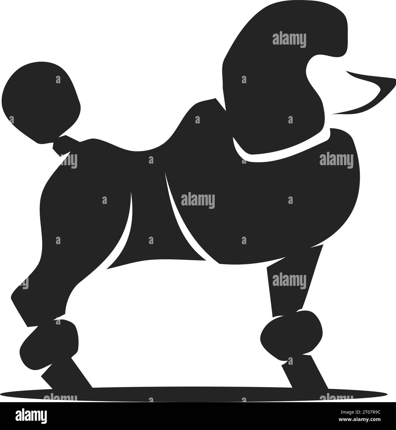 poodle dog logo template Isolated. Brand Identity. Icon Abstract Vector ...