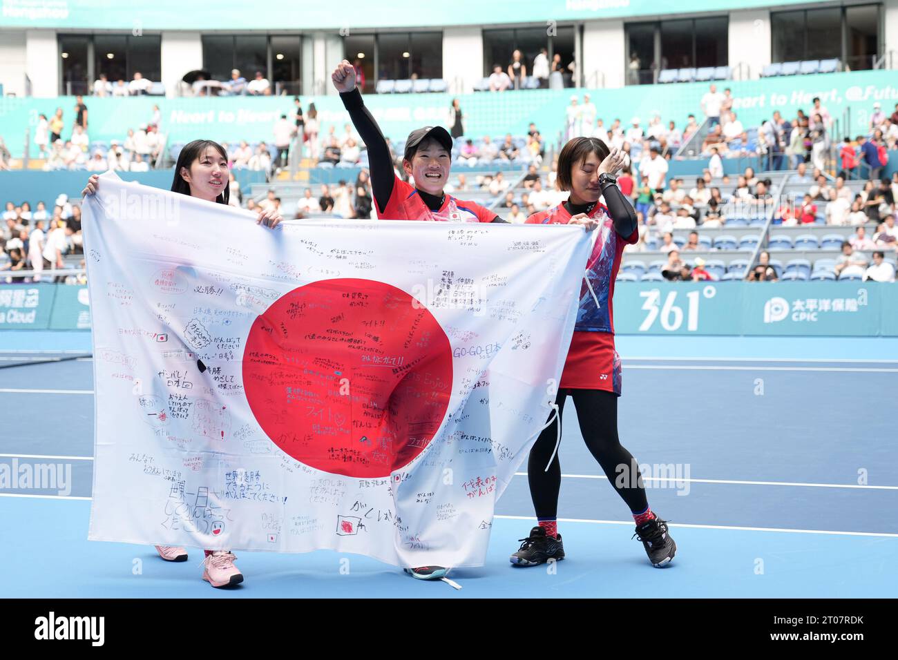 Hangzhou, China. 4th Oct, 2023. Japan Women's team group (JPN) Soft Tennis : Women's Team Final ...