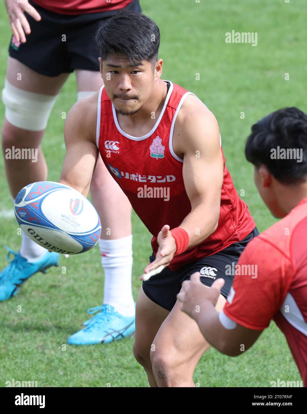 Rikiya Matsuda of Japan takes part in a practice prior to pool D match against Argentina of the ...