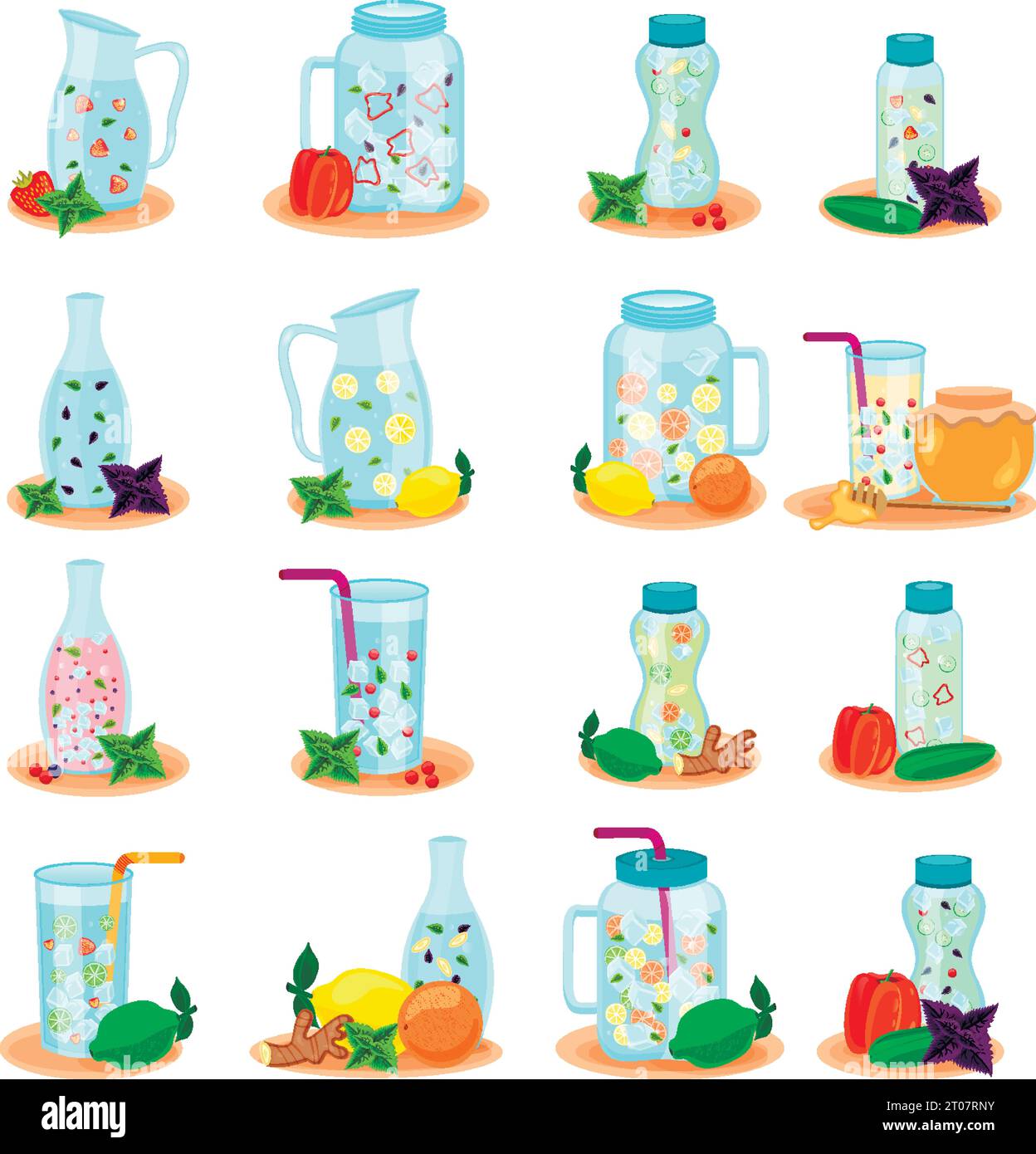 Healing mineral water Stock Vector Images - Alamy