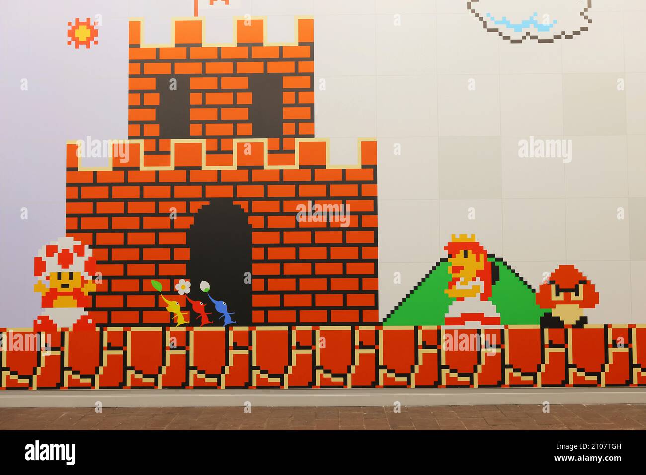 The Wall painting Mural of the world featuring "Super Mario" is set at ...