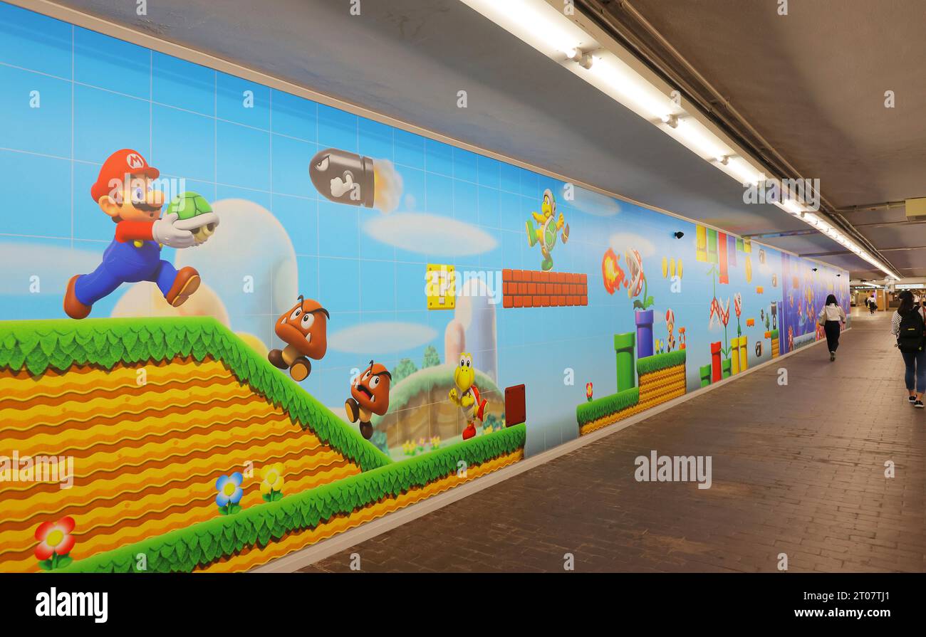 The Wall painting Mural of the world featuring "Super Mario" is set at ...