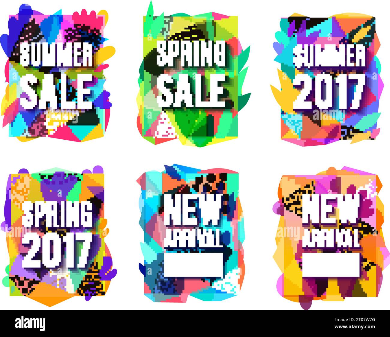 Season sales 6 modern colorful background banners collection for ...