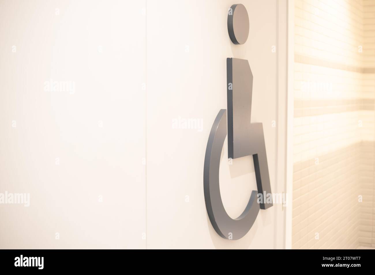 Wheelchair sign. The blue symbol of disability and accessibility at the ...
