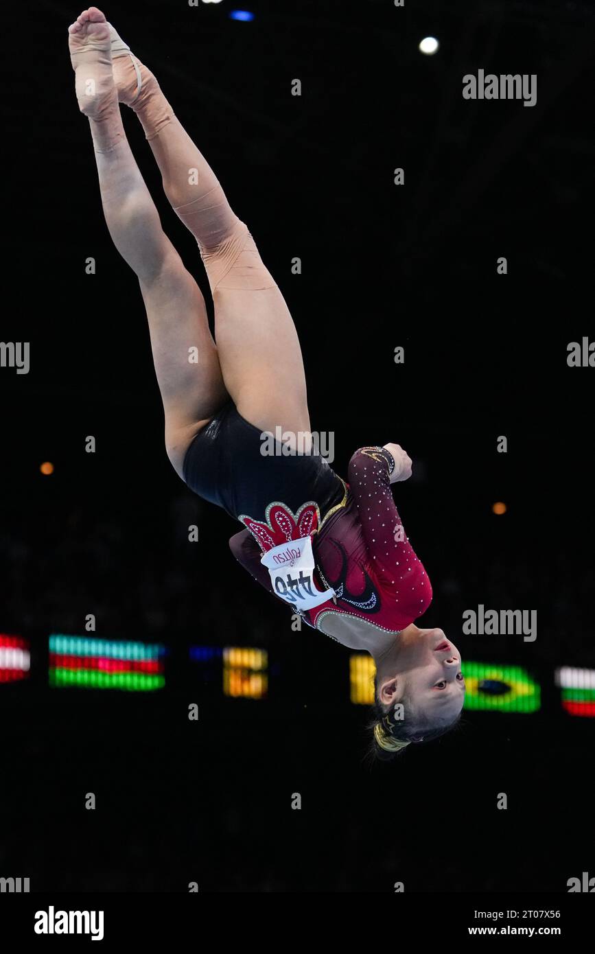 Antwerp, Belgium. 4th Oct, 2023. Qiu Qiyuan of China competes on the ...