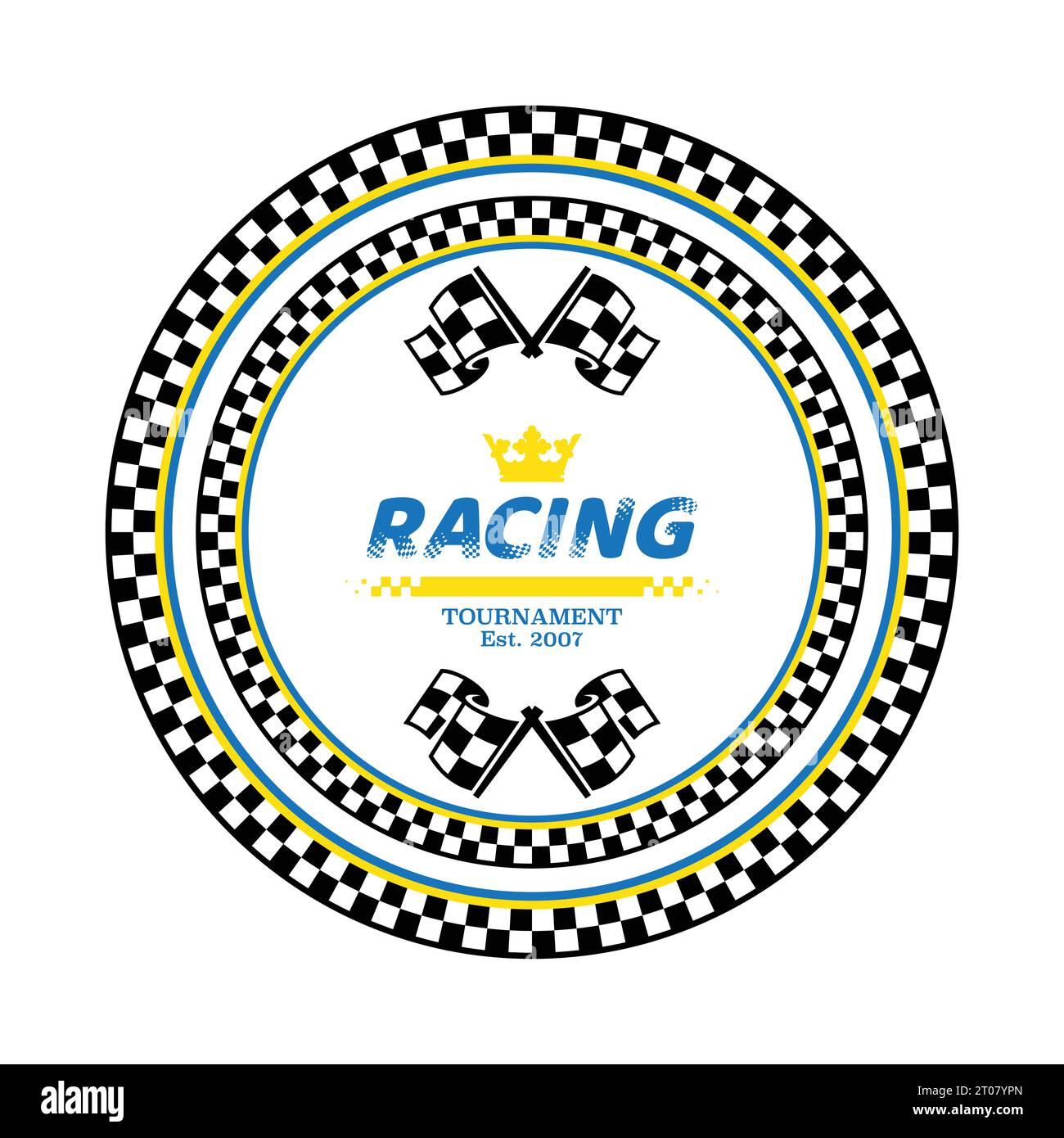 Two checkered racing circle frames Stock Vector Image & Art - Alamy
