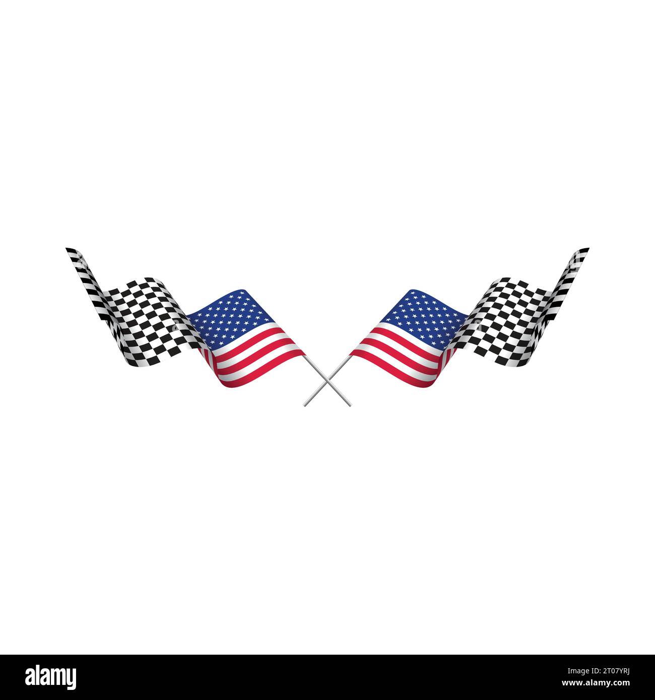 Us flags at a rally rally Stock Vector Images - Alamy