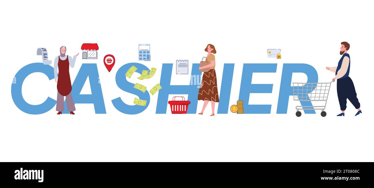 Cashier job customer service register staff supermarket payment ...