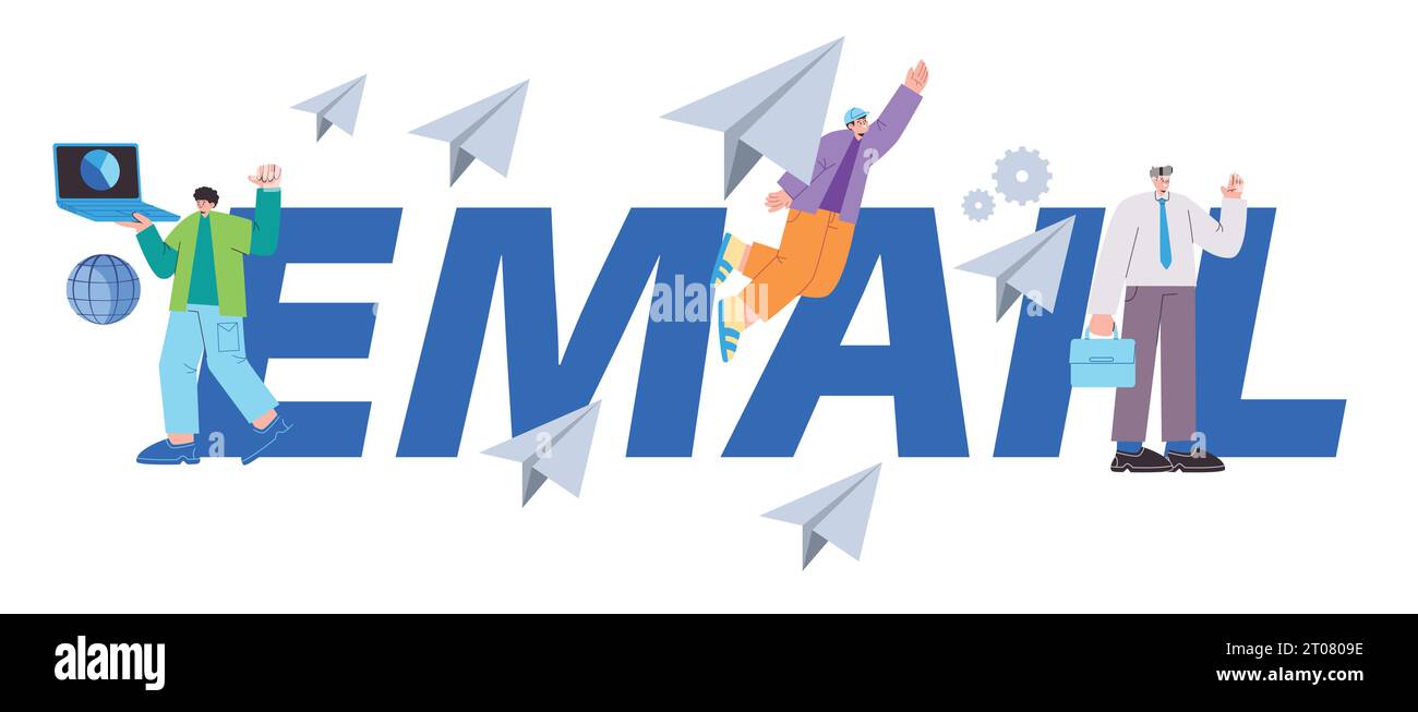 Email send message technology digital information communication man ...