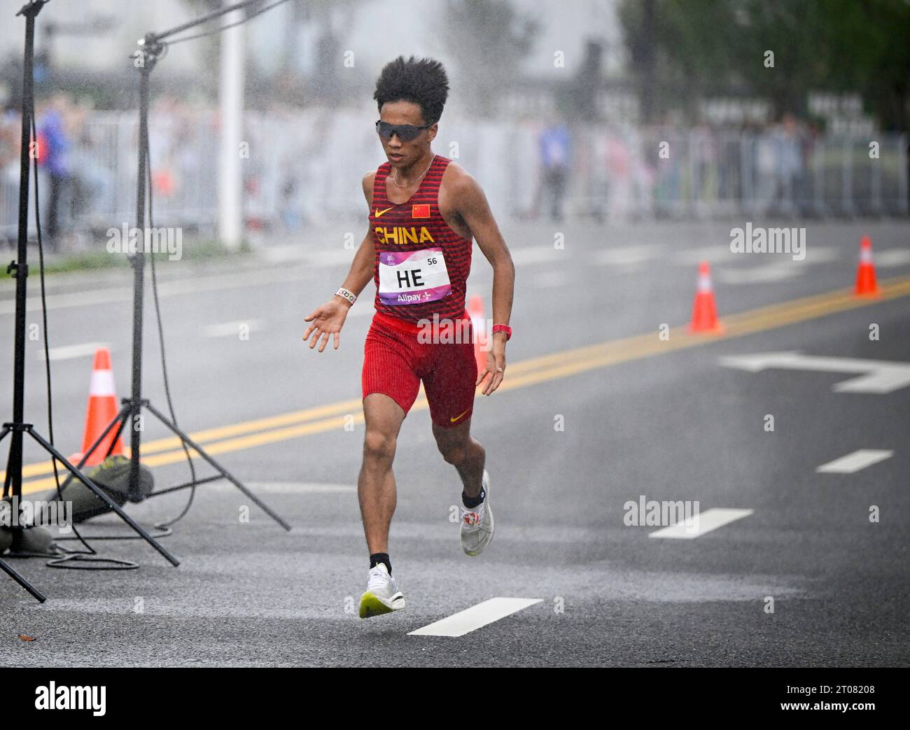 Hangzhou, China's Zhejiang Province. 5th Oct, 2023. He Jie of China ...