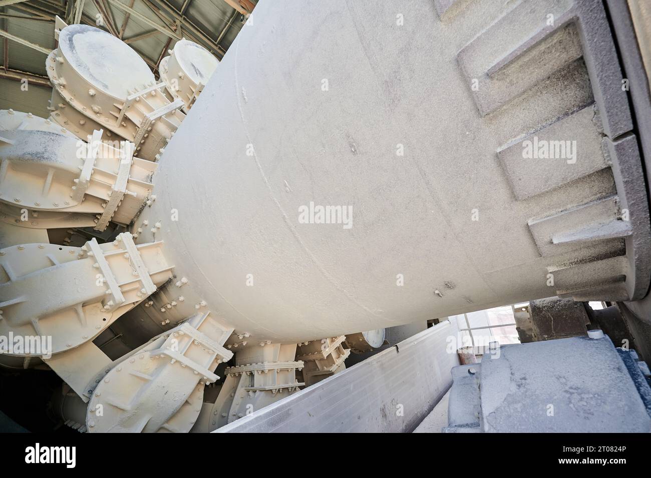 Contemporary limestone plant with operating equipment Stock Photo - Alamy