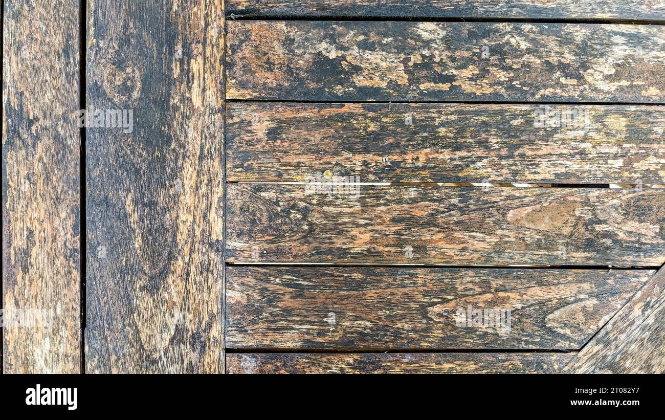 aged dark brown wood rusty table texture for background Stock Photo - Alamy