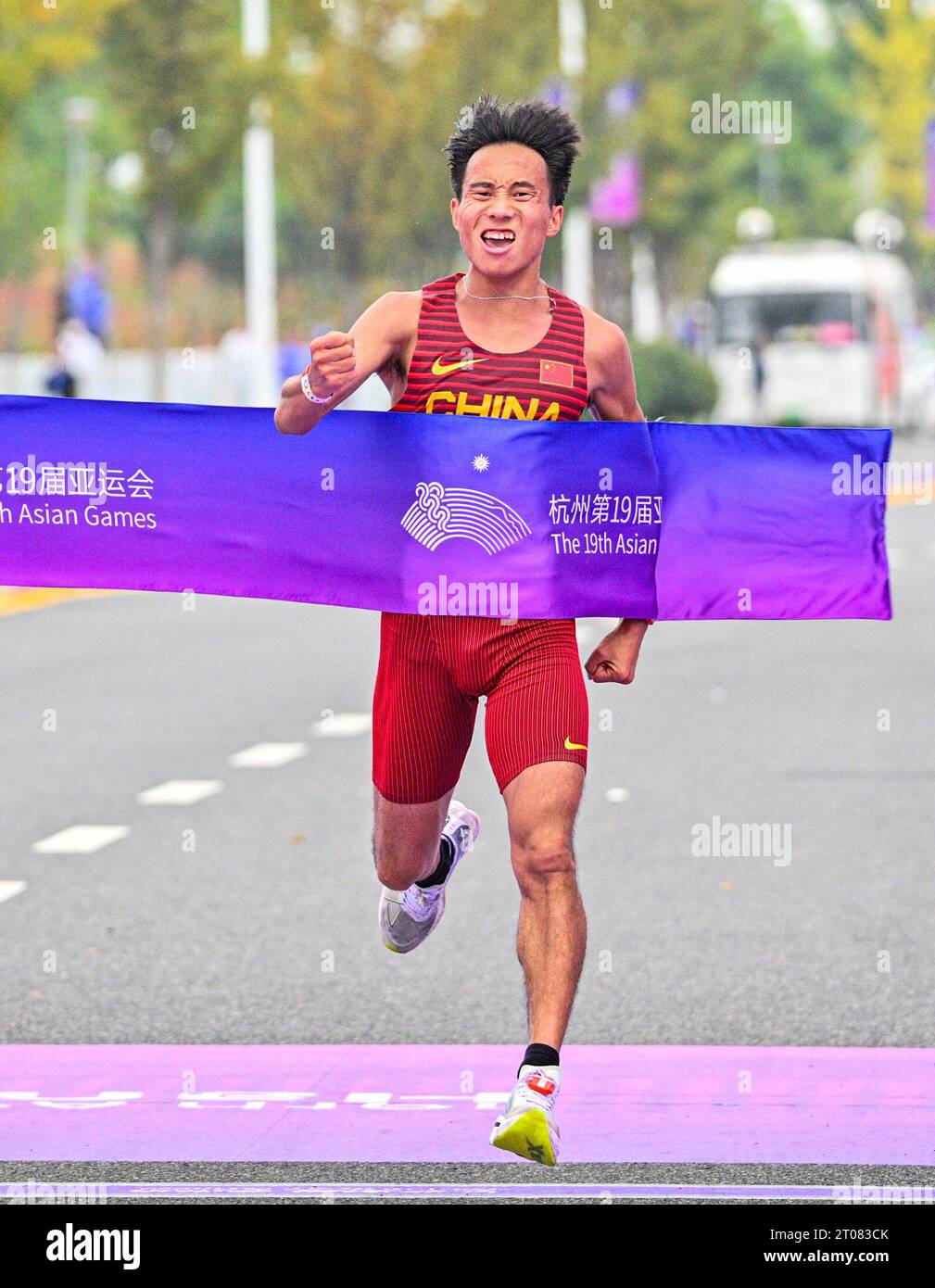 Hangzhou, China's Zhejiang Province. 5th Oct, 2023. He Jie of China ...