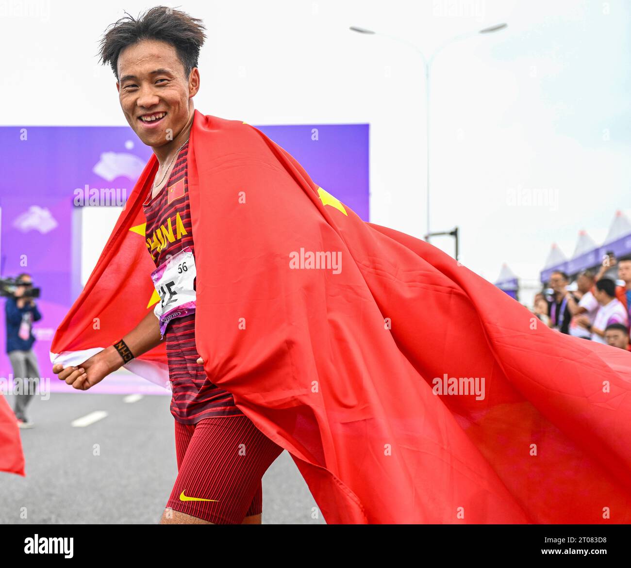 Hangzhou, China's Zhejiang Province. 5th Oct, 2023. He Jie of China ...