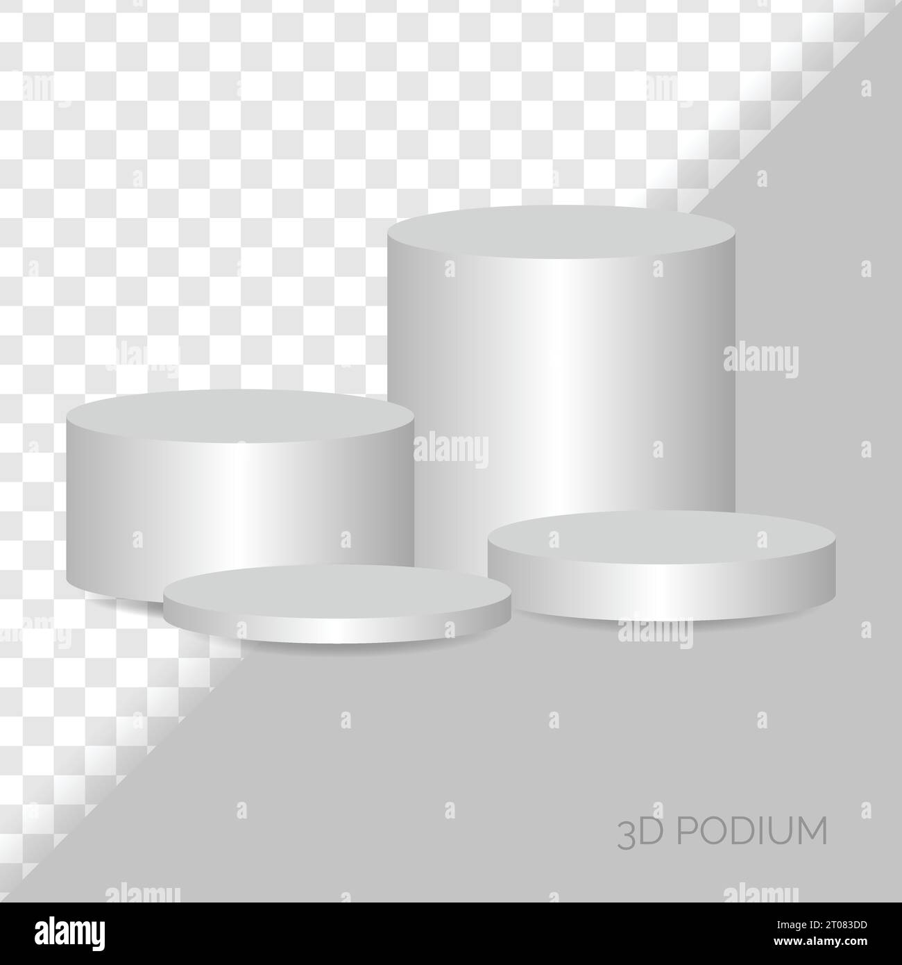 3d metallic stage, background for products display podium scene, stand ...