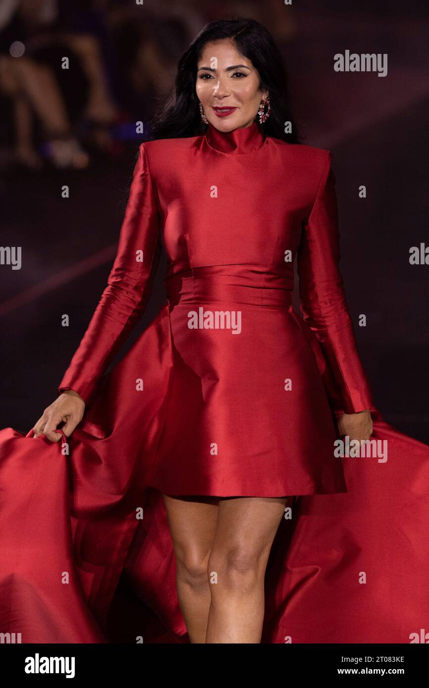 Mona Zaki wears a creation for the L'Oreal Spring/Summer 2024 ...