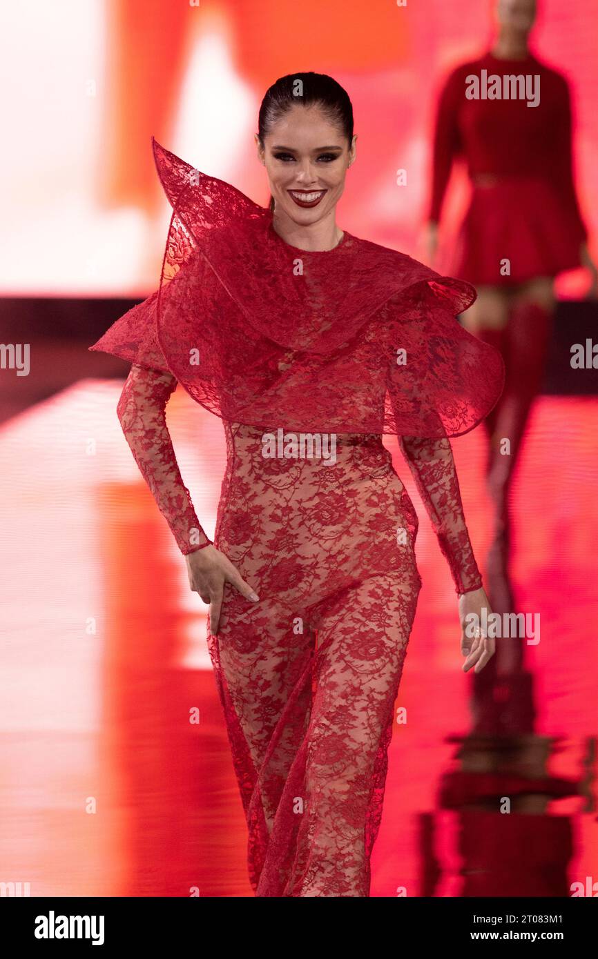 Coco Rocha wears a creation for the L'Oreal Spring/Summer 2024 ...