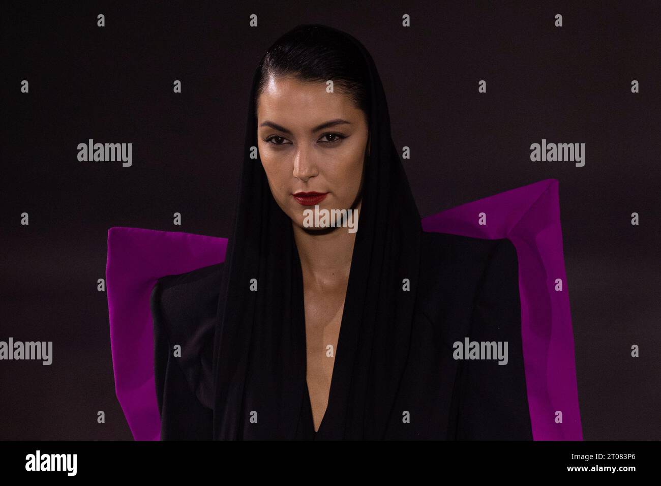 Rebecca Mir wears a creation for the L'Oreal Spring/Summer 2024 ...