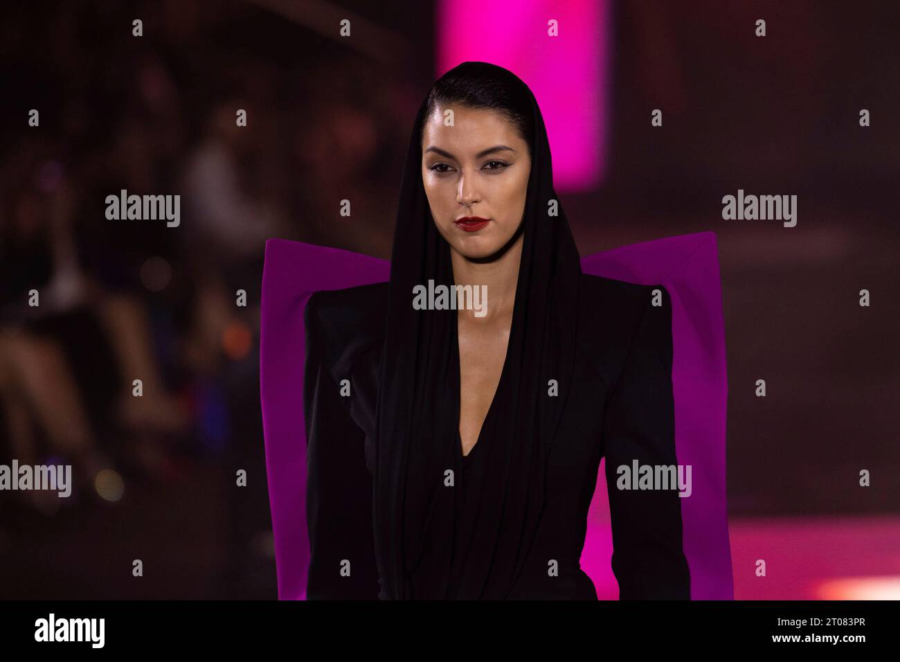 Rebecca Mir wears a creation for the L'Oreal Spring/Summer 2024 ...
