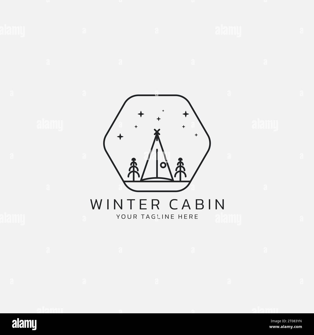 Camping cabins logo Stock Vector Images - Alamy