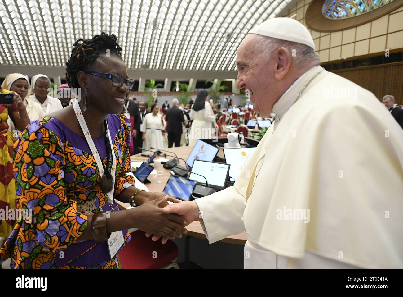 Pope Francis attends the Opening of the XVI Ordinary General Assembly ...