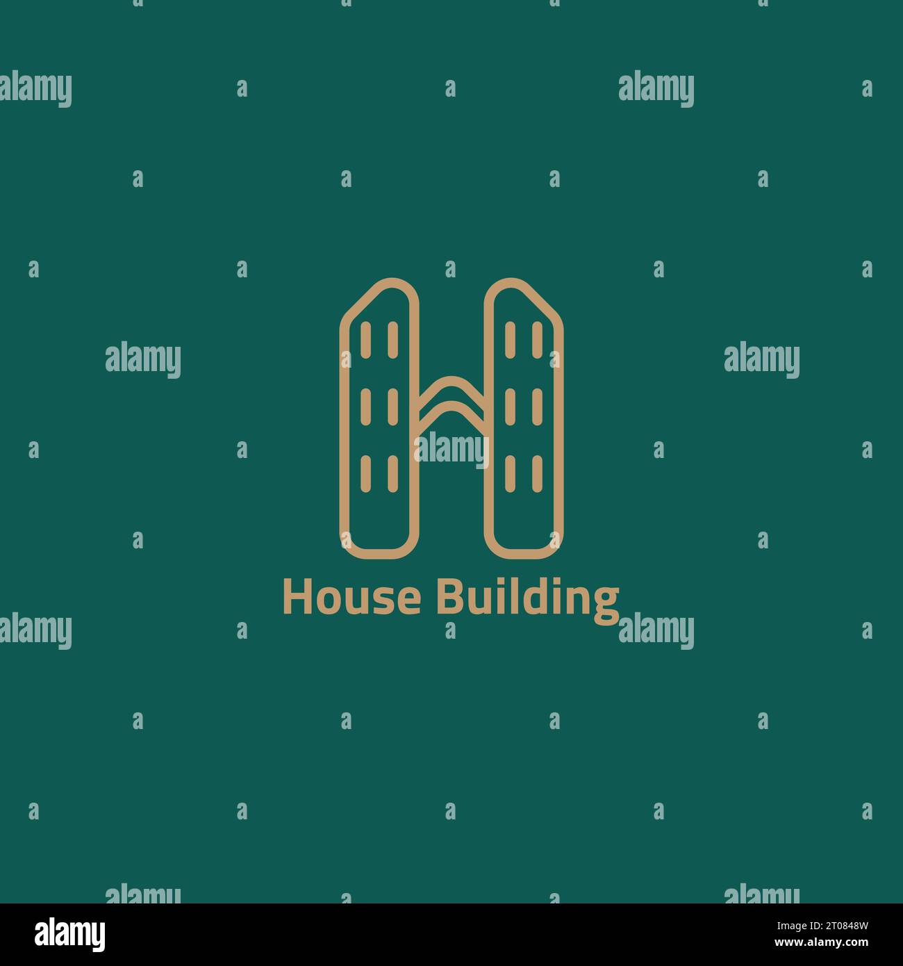 The logo of two buildings forming the letter H Stock Vector Image & Art ...