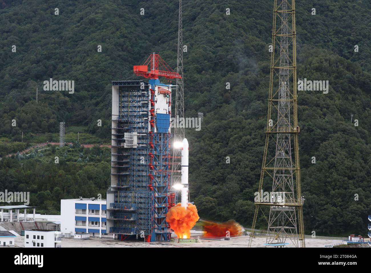 Xichang. 5th Oct, 2023. A Long March-2D carrier rocket carrying the ...
