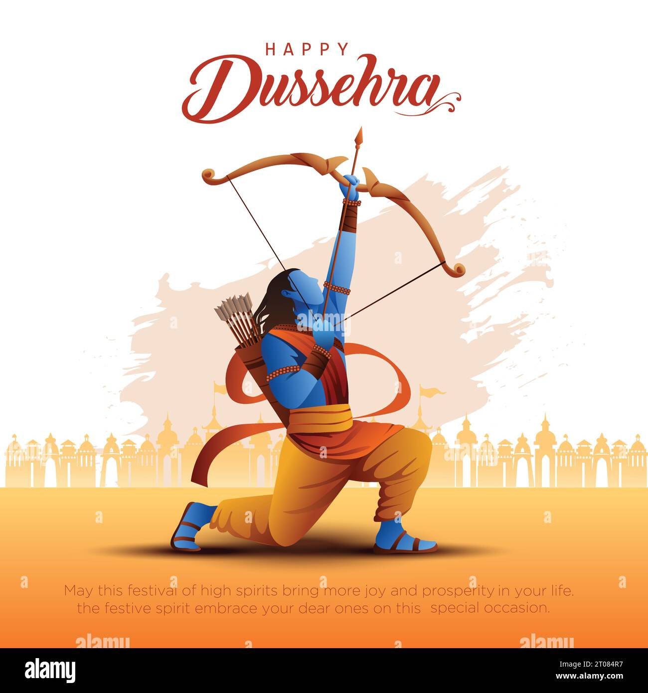 Happy Dussehra festival of India. of Lord Rama killing Ravana. vector ...