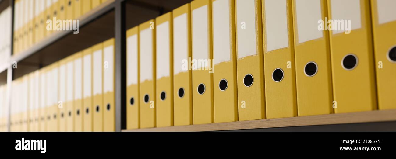 Yellow organized folders structure materials hi-res stock photography ...