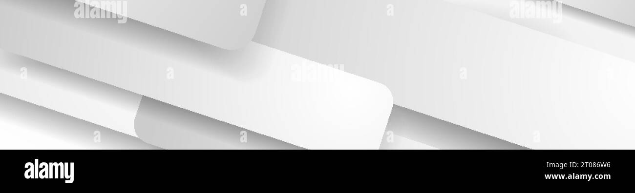 White and grey paper geometric stripes abstract background. Vector banner design Stock Vector ...