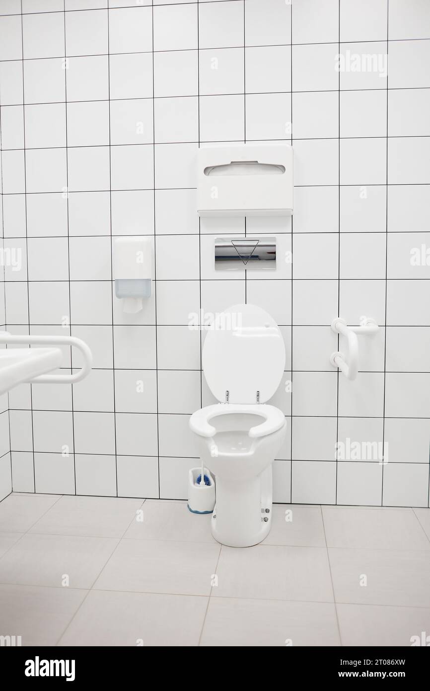 A bright restroom in a medical facility Stock Photo - Alamy