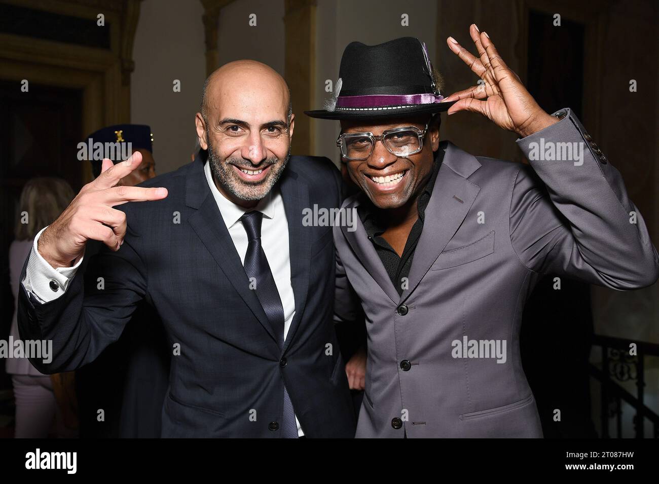 New York, USA. 04th Oct, 2023. (L-R) Dr. Bassem Hassan and Musician ...