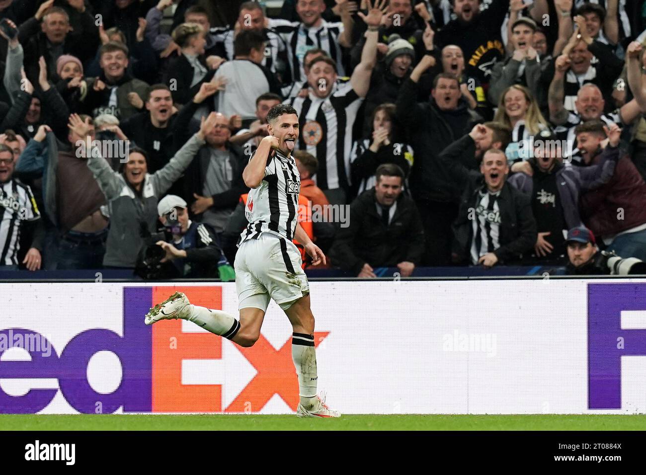 Newcastle United defender Fabian Schar (5) celebrates his goal 4-1 and ...