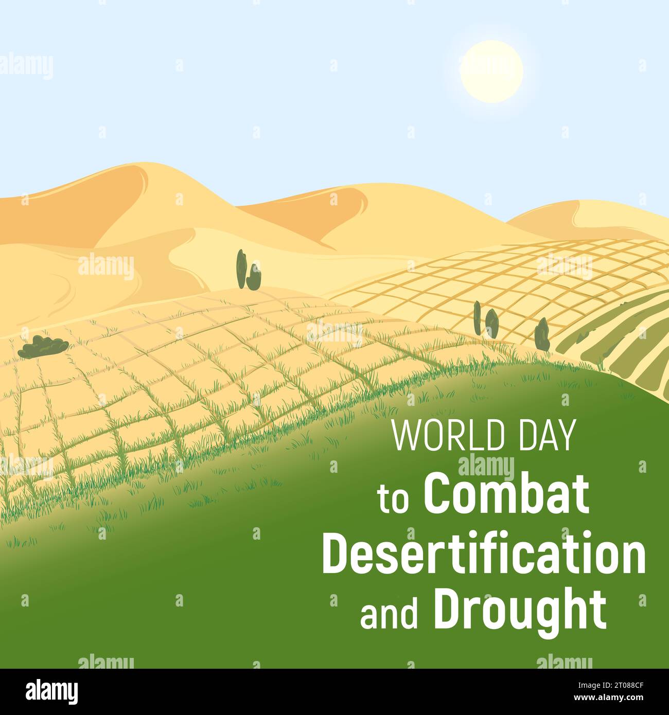 June 17 - World Day to Combat Desertification and Drought. The concept ...