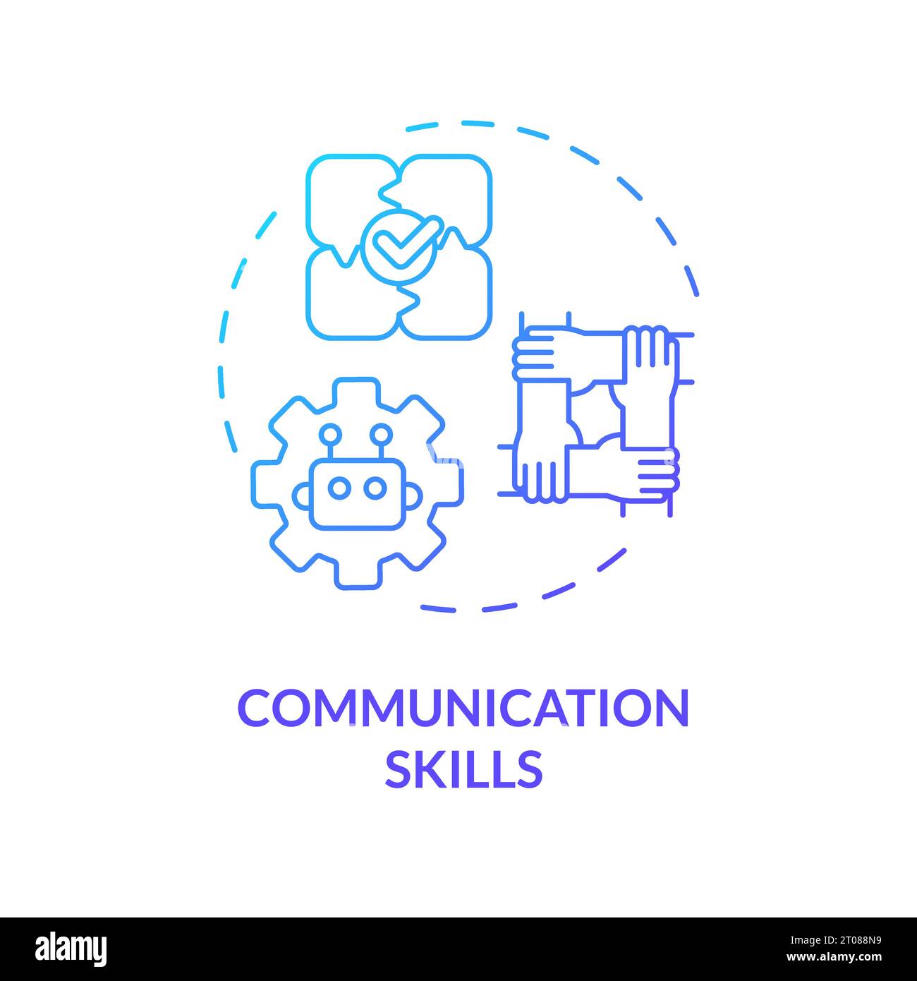 2D gradient thin linear icon communication skills concept Stock Vector ... 2D gradient thin linear icon communication skills concept Stock Vector ...