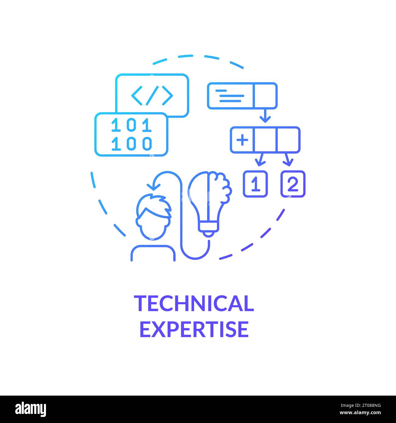 Gradient thin line icon technical expertise concept Stock Vector Image & Art - Alamy