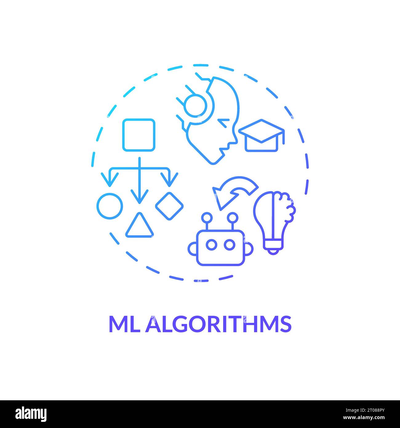 2D customizable thin line icon ML algorithms concept Stock Vector Image ... 2D customizable thin line icon ML algorithms concept Stock Vector Image ...